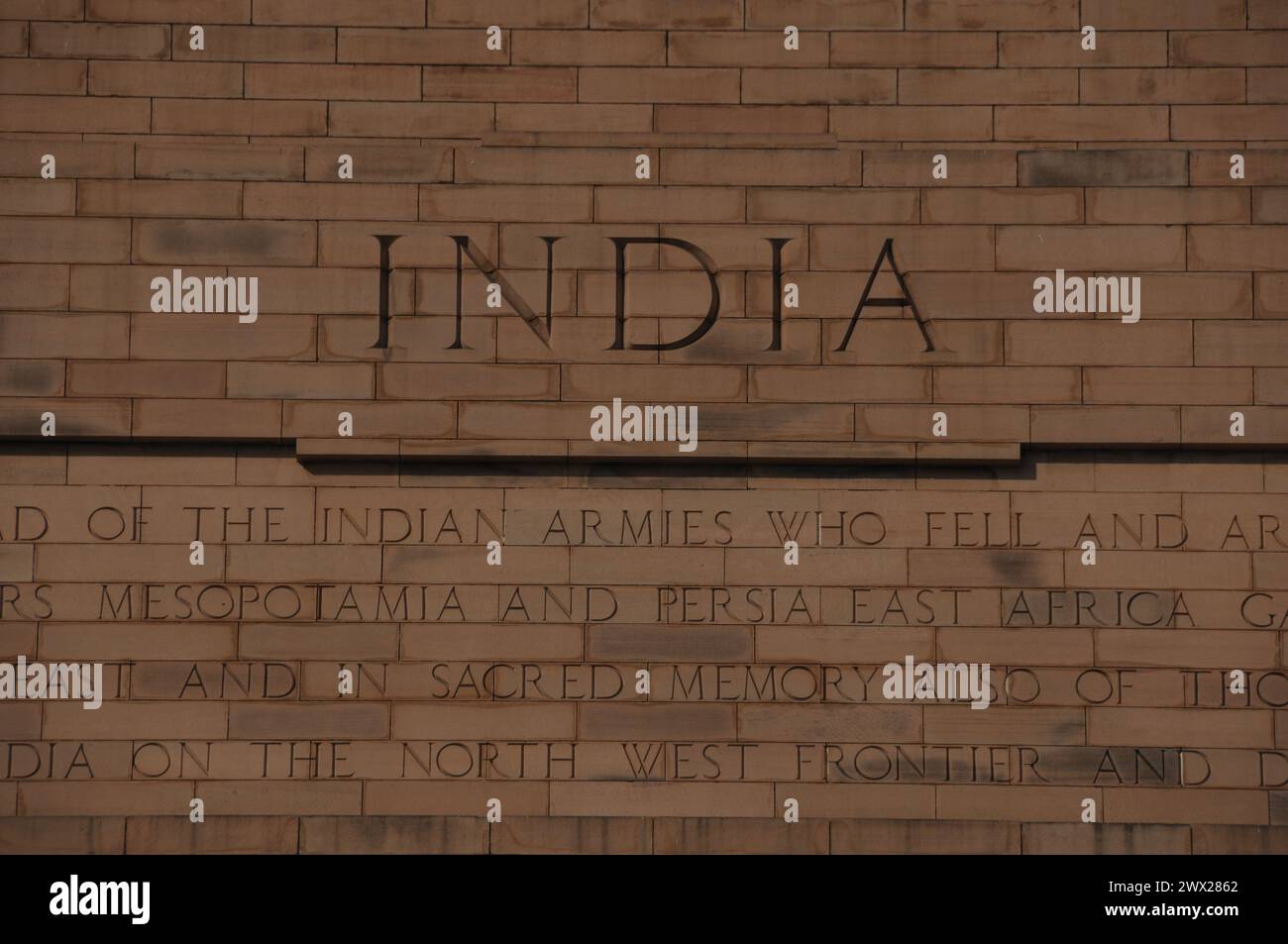 Inscription on India Gate War Memorial, Delhi Stock Photo - Alamy