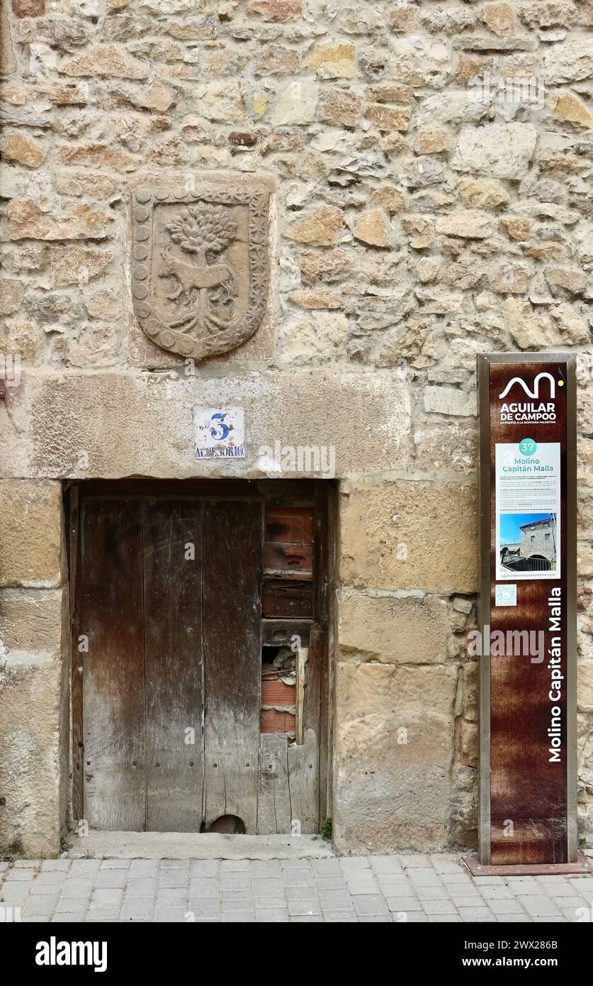 Entrance to the historic Molino del Capitán Malla grain mill with a ...