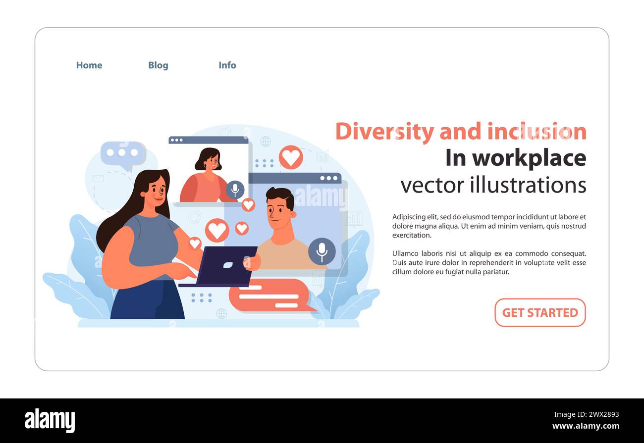 Workplace connectivity through technology. Woman engages in virtual ...