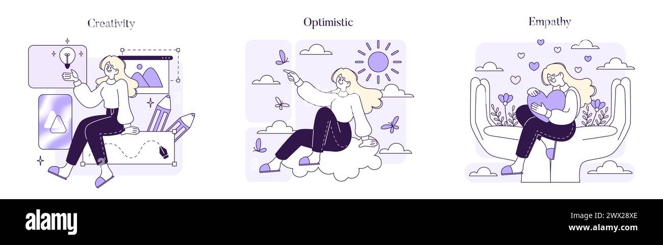 Soft skills set. Showcasing essential soft skills through dynamic ...