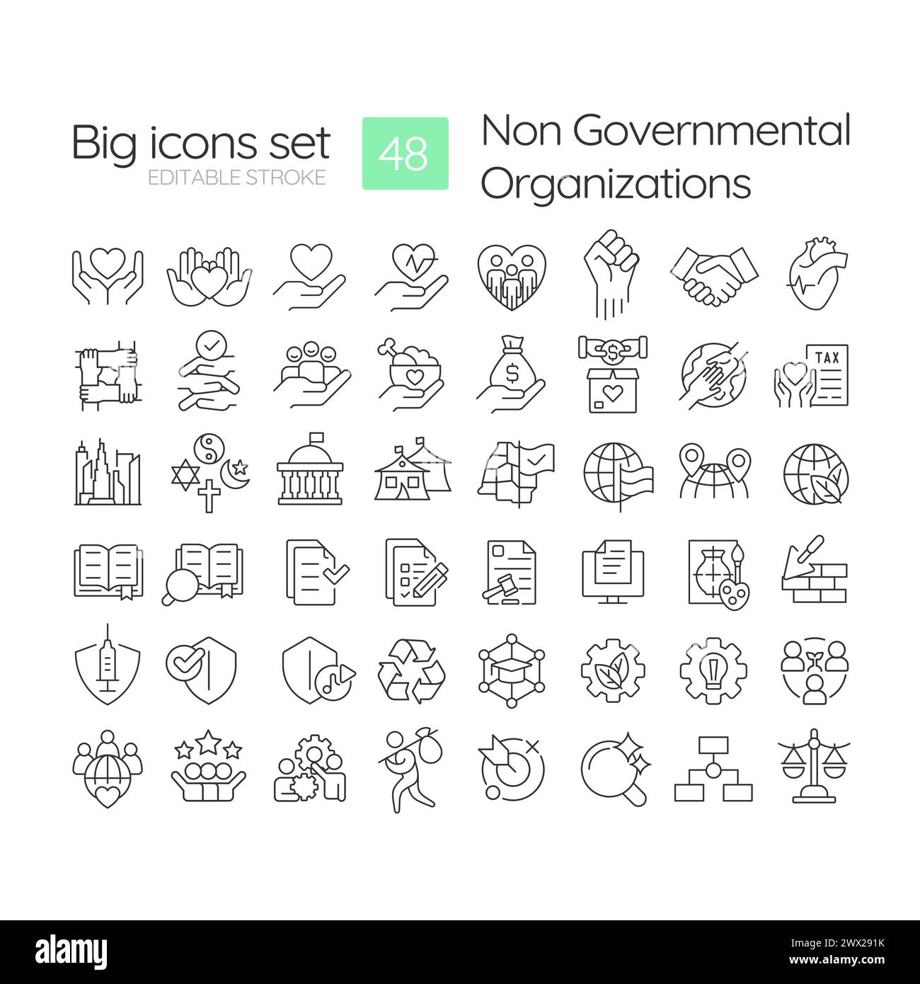 Ngo non governmental organization Stock Vector Images - Alamy