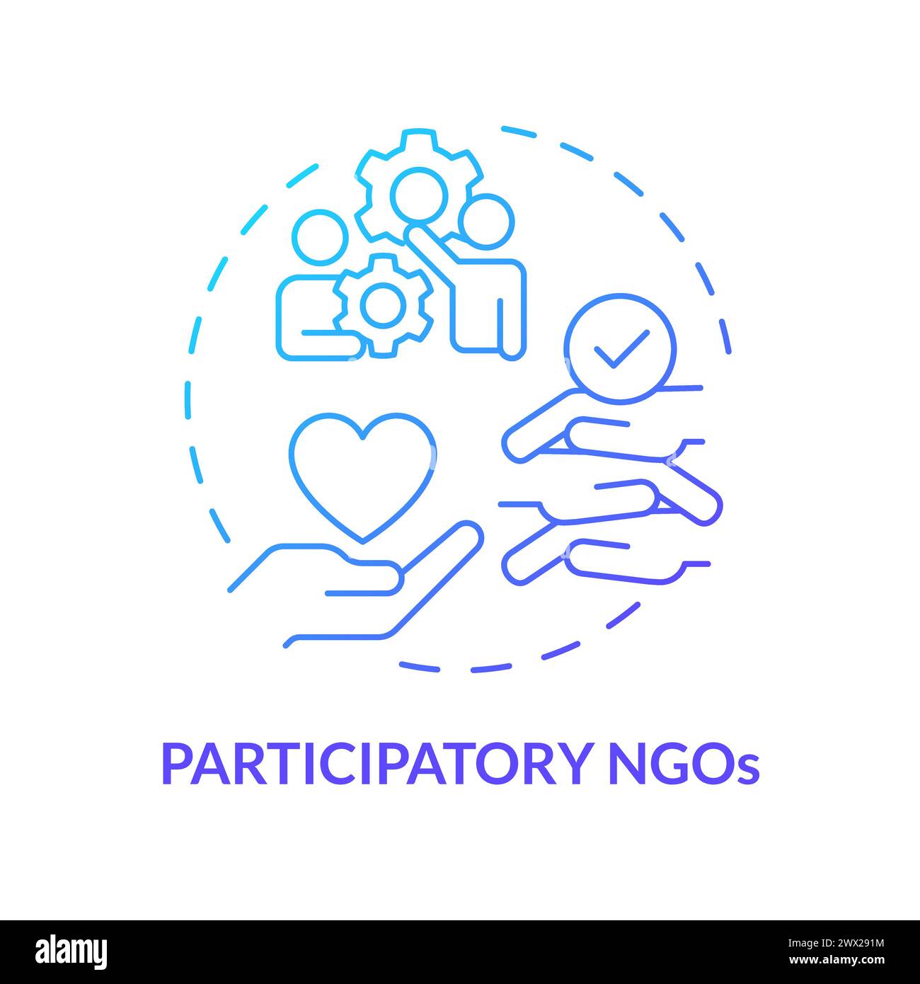 Participatory Ngos Blue Gradient Concept Icon Stock Vector Image And Art