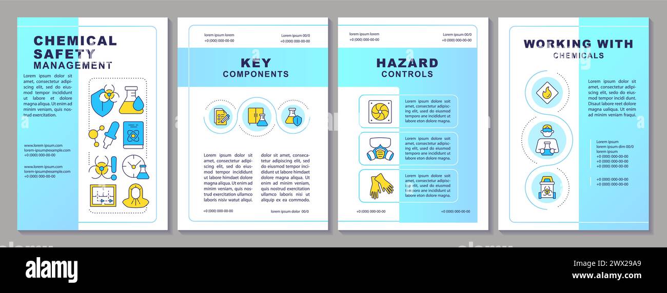Chemical hazard assessment brochure template Stock Vector Image & Art ...