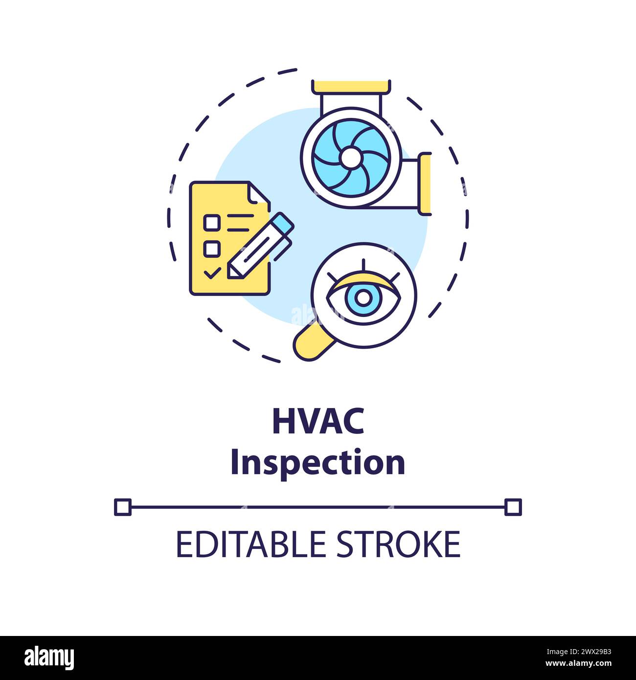 HVAC inspection multi color concept icon Stock Vector Image & Art - Alamy