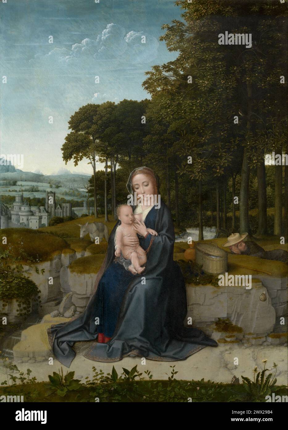 Rest on the Flight into Egypt, Gerard David, 16th century, Royal Museum of Fine Arts Antwerp ...