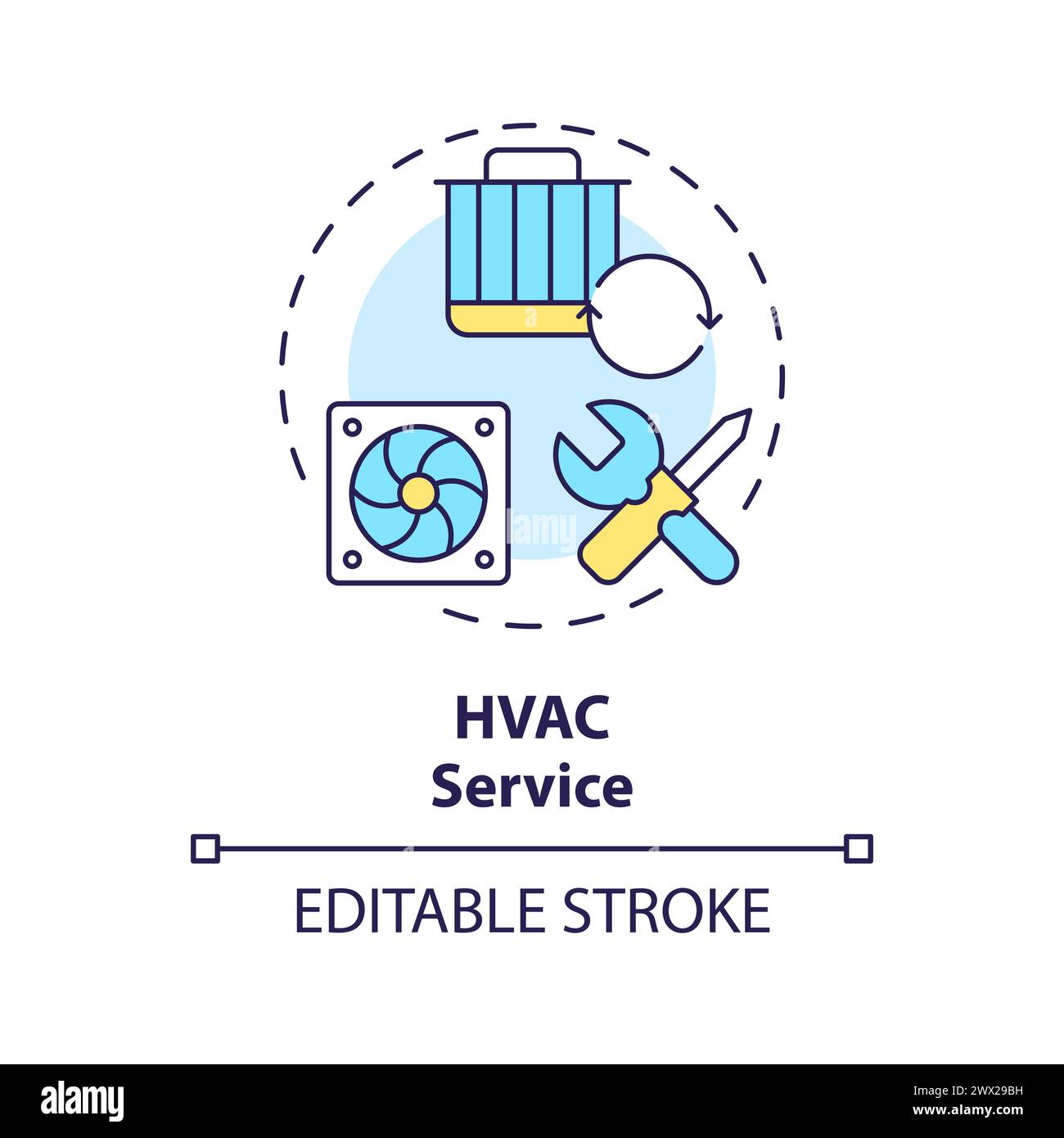 HVAC service multi color concept icon Stock Vector Image & Art - Alamy