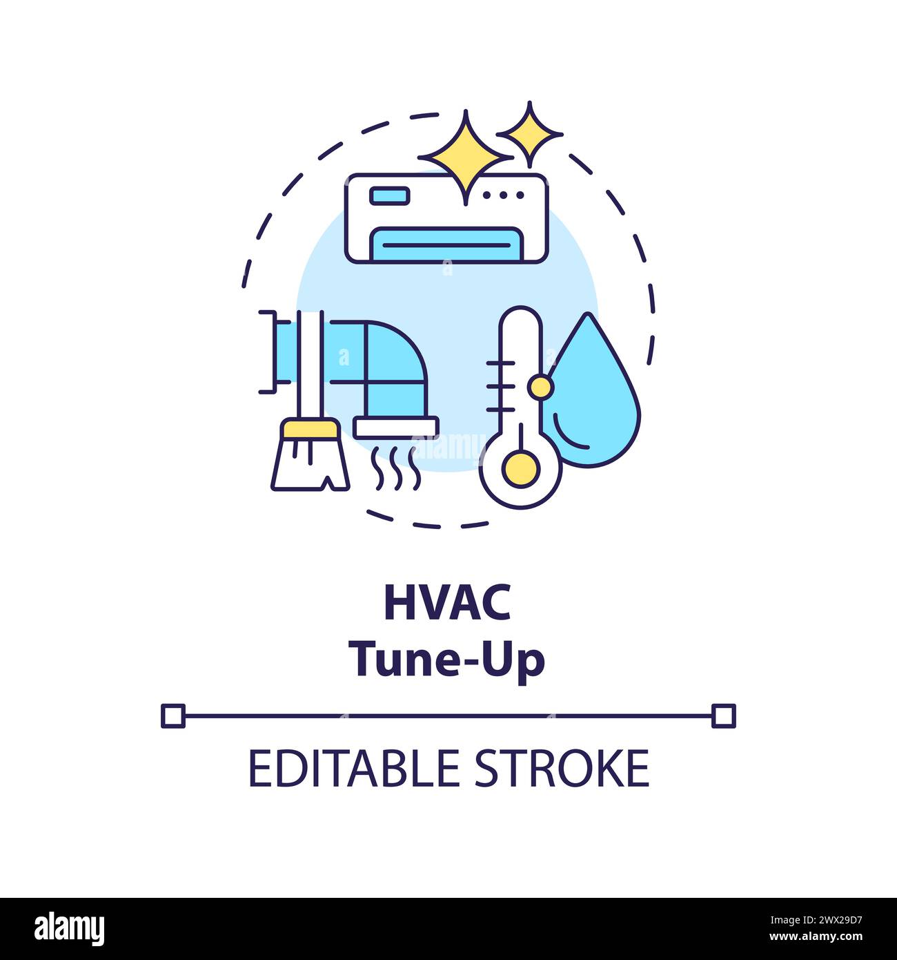 HVAC tune-up multi color concept icon Stock Vector Image & Art - Alamy
