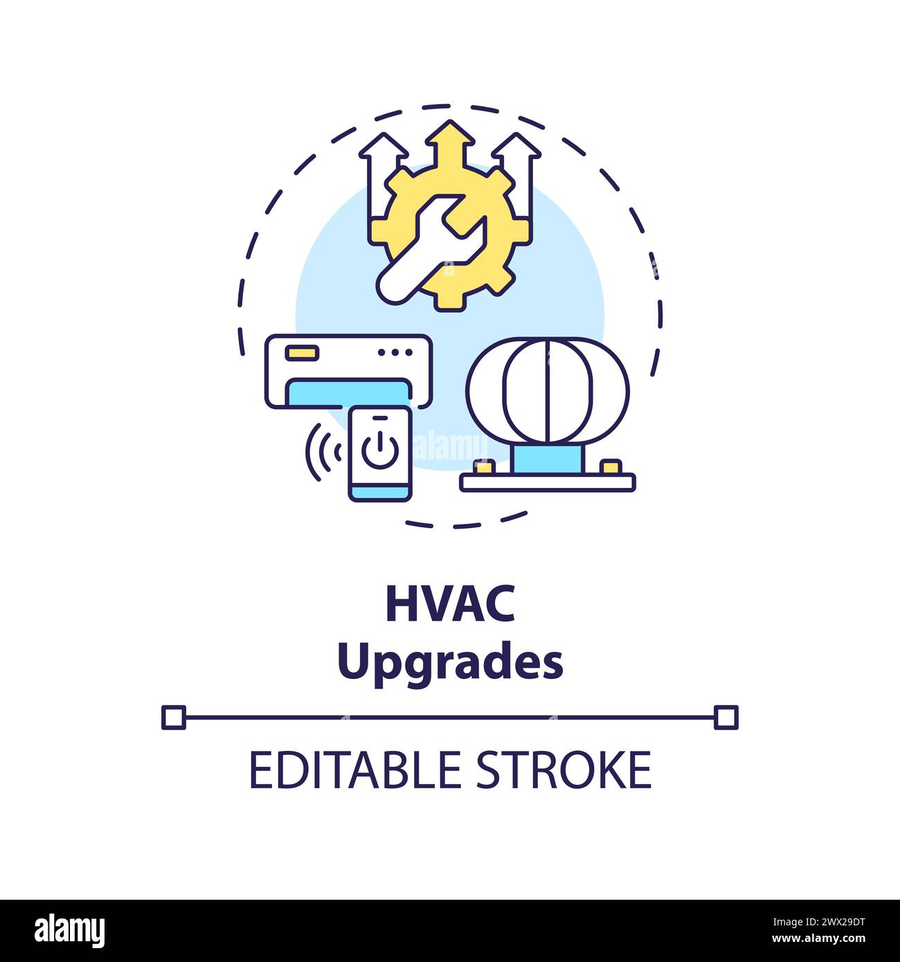 HVAC upgrades multi color concept icon Stock Vector Image & Art - Alamy