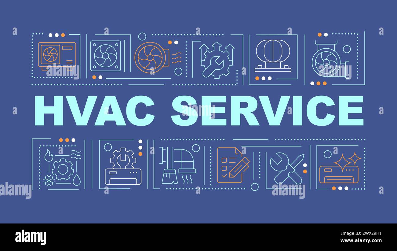 HVAC maintenance blue word concept Stock Vector Image & Art - Alamy