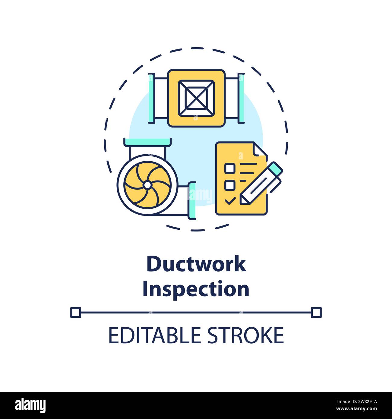 Ductwork inspection multi color concept icon Stock Vector Image & Art ...