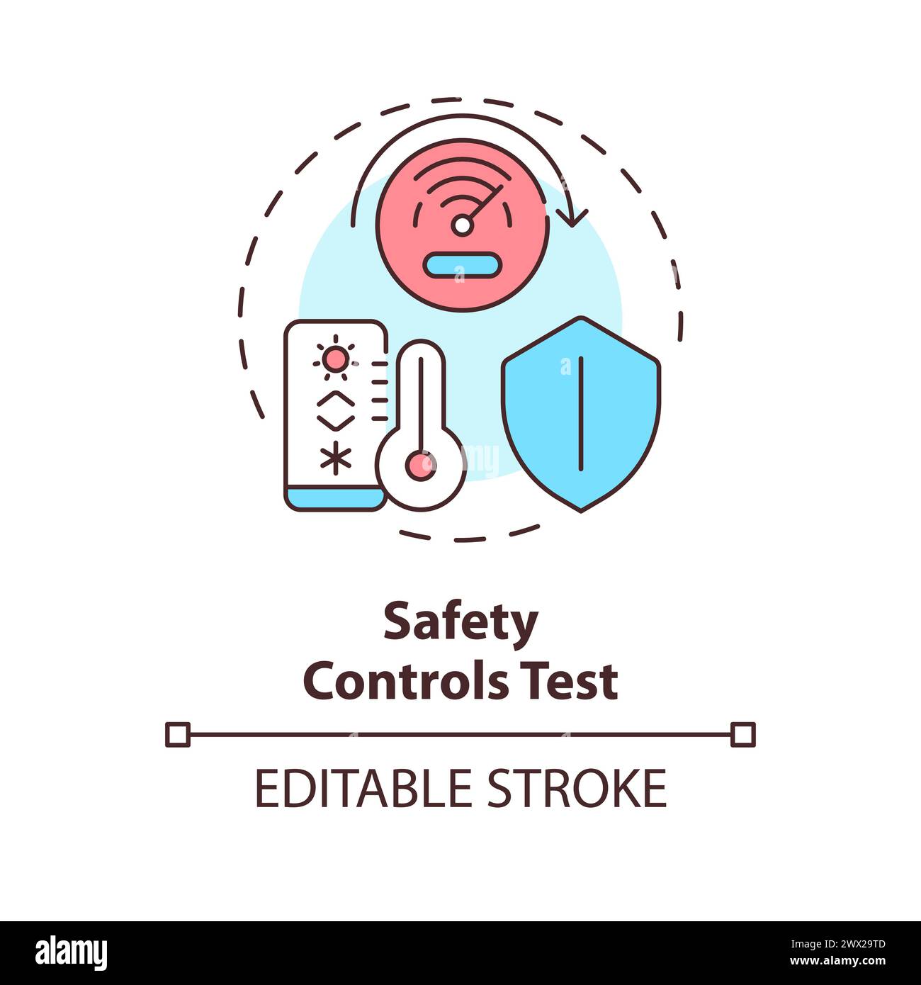 Safety controls test multi color concept icon Stock Vector Image & Art ...