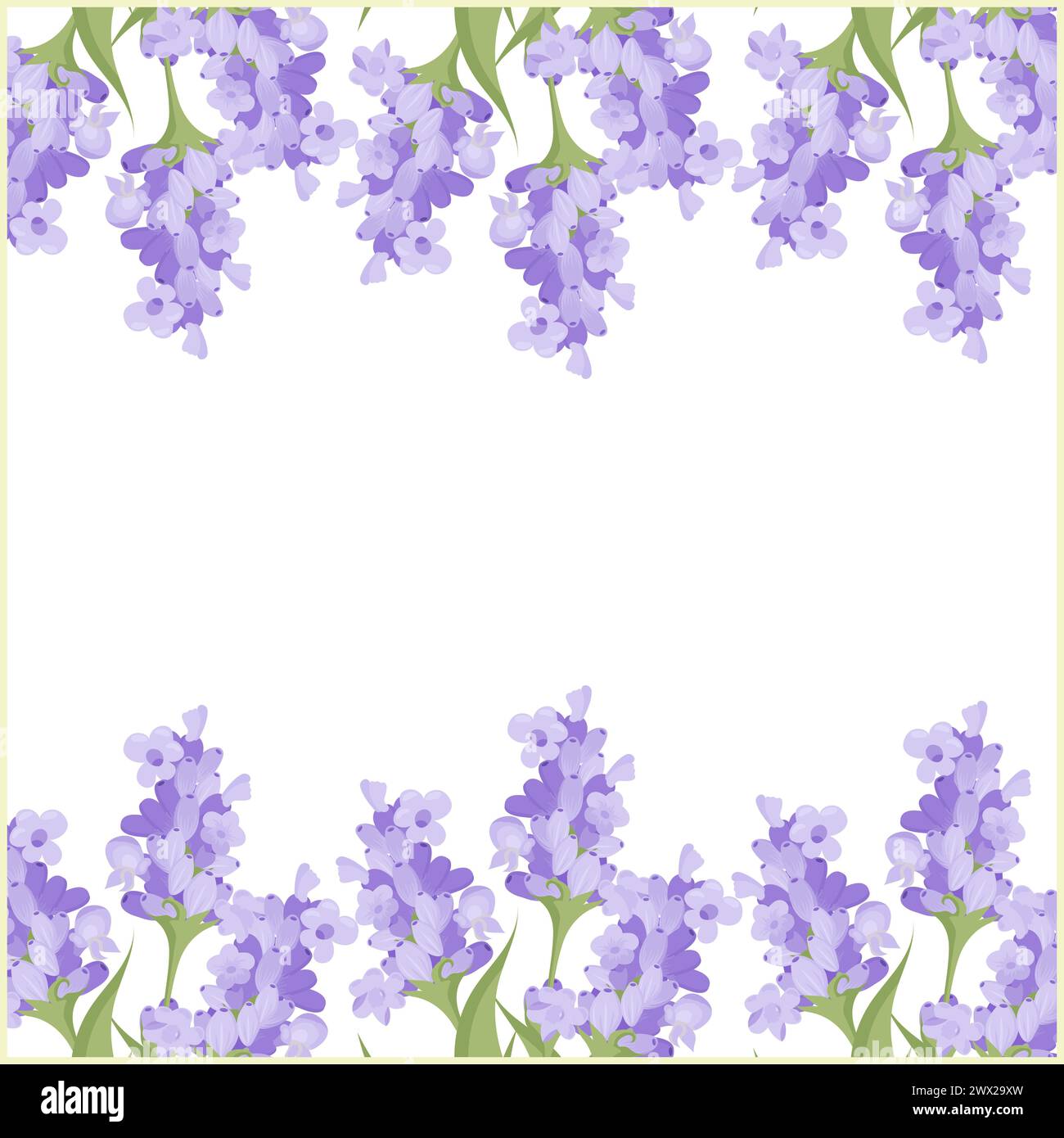 Decorative frame of lavender flowers for your design. Vector ...
