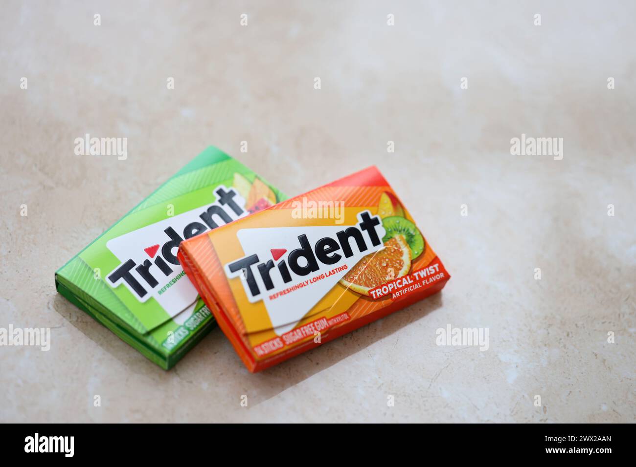 Kyiv Ukraine November 27 2023 Trident Chewing Gum Pack Trident Is