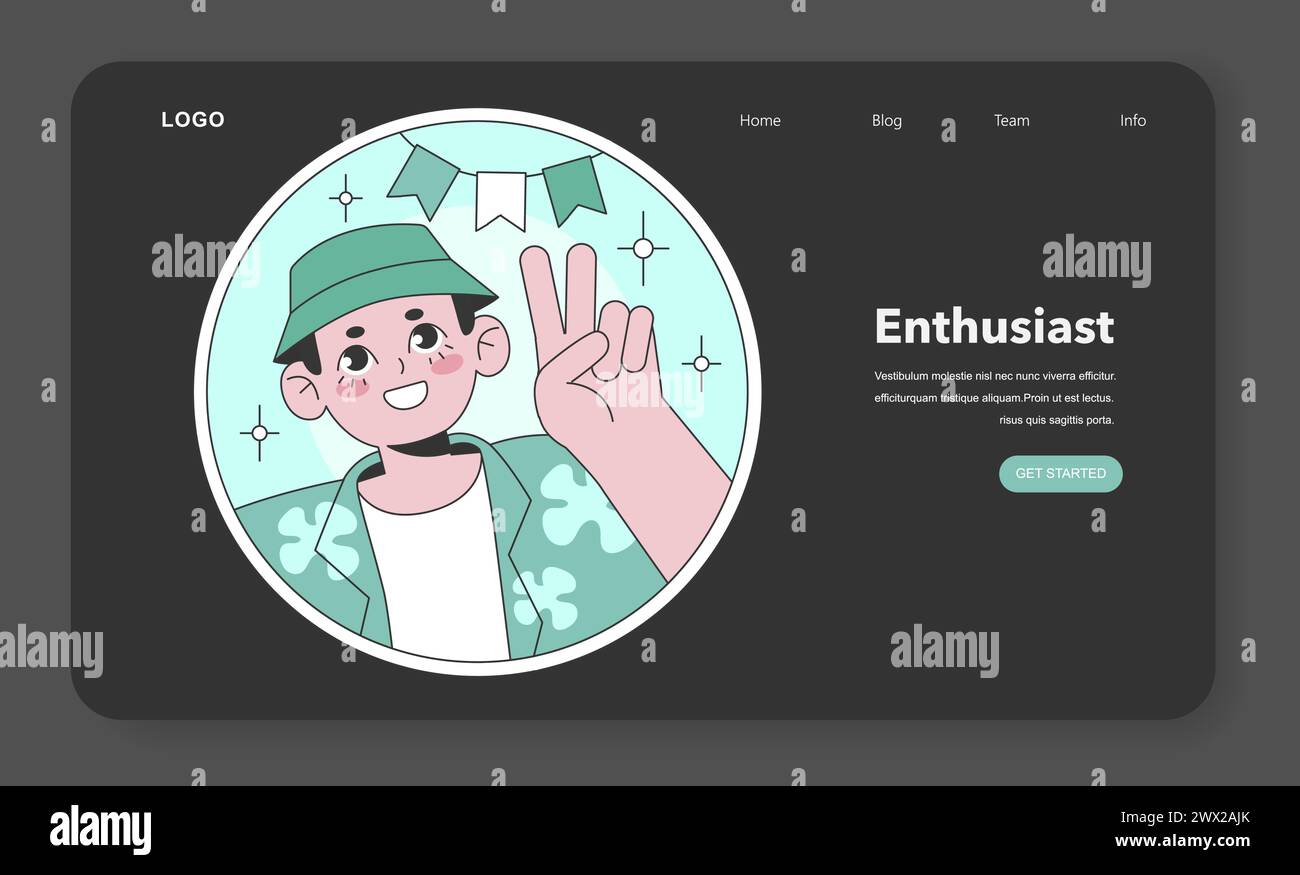 Enneagram Enthusiast type illustration. A joyful, spirited character ...