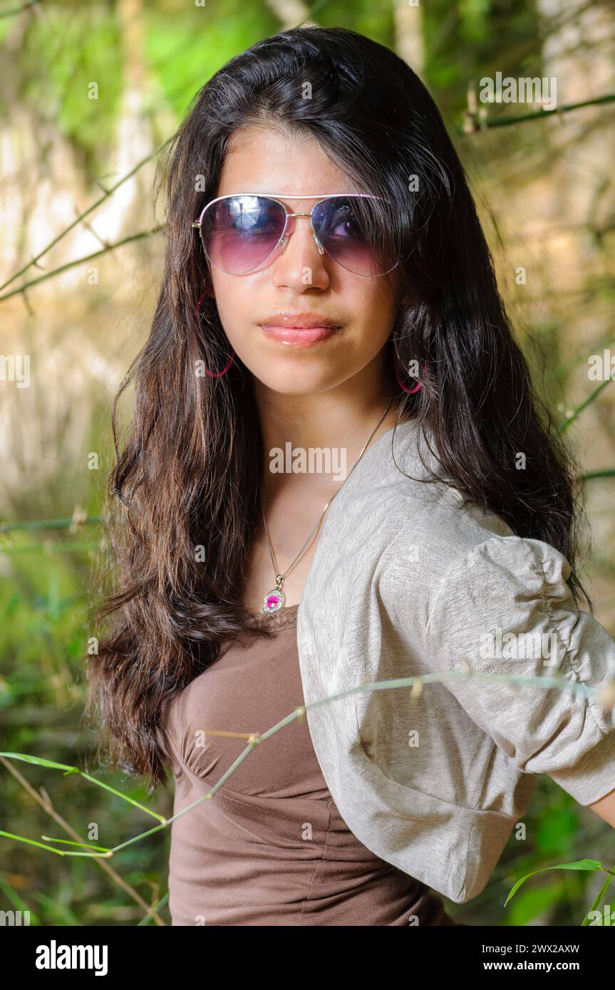 Quinceanera portrait of Cuban girl in an outdoor setting, Cuba Stock ...