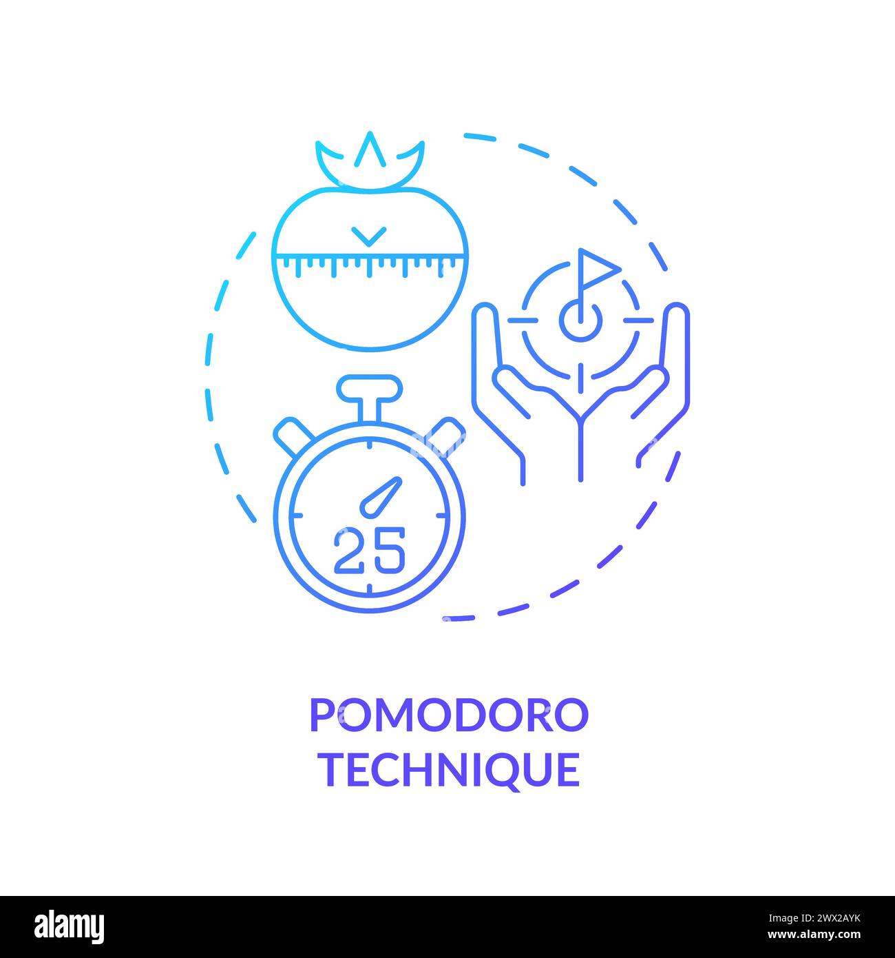 Pomodoro technique blue gradient concept icon Stock Vector Image & Art ... Pomodoro technique blue gradient concept icon Stock Vector Image & Art ...