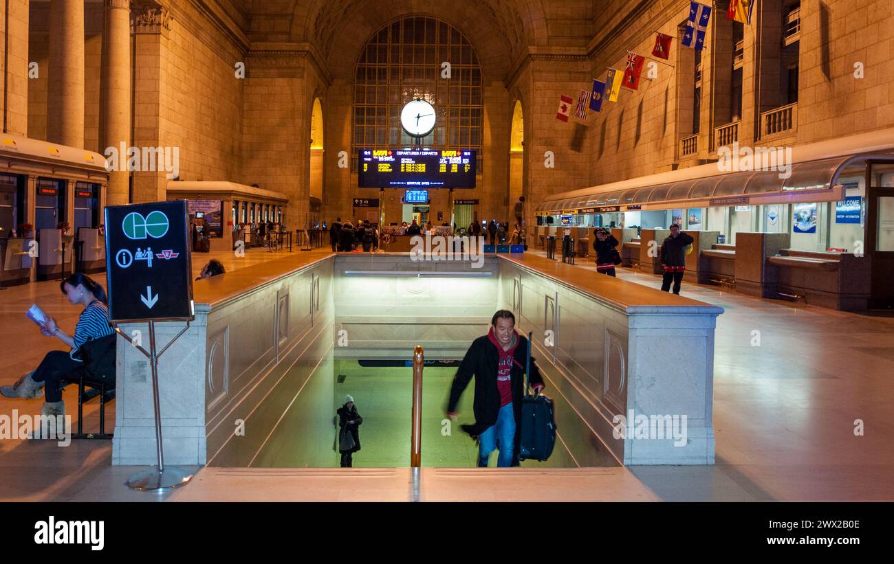 Great Hall, heritage building in Union Station in Toronto, Canada Stock ...