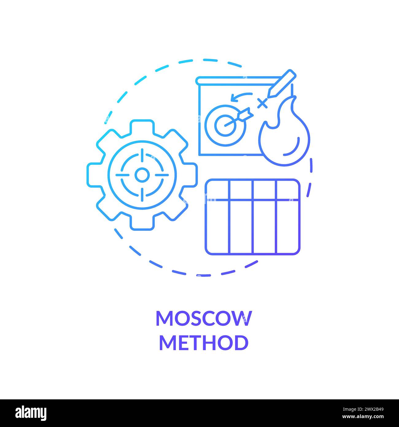 MoSCoW method blue gradient concept icon Stock Vector Image & Art - Alamy
