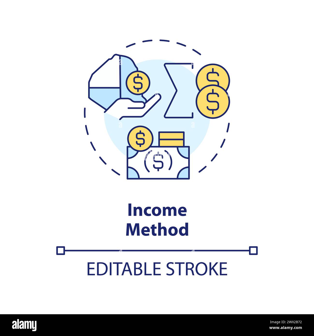Income method multi color concept icon Stock Vector Image & Art - Alamy