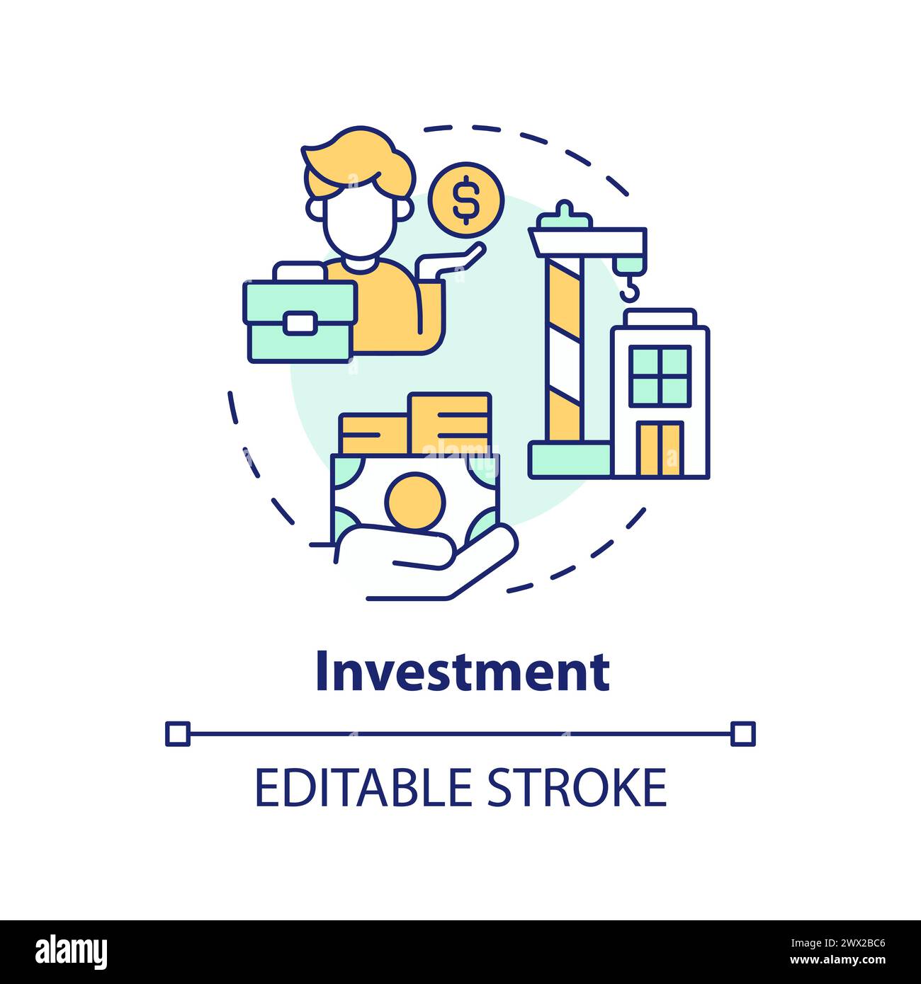 Investment multi color concept icon Stock Vector Image & Art - Alamy