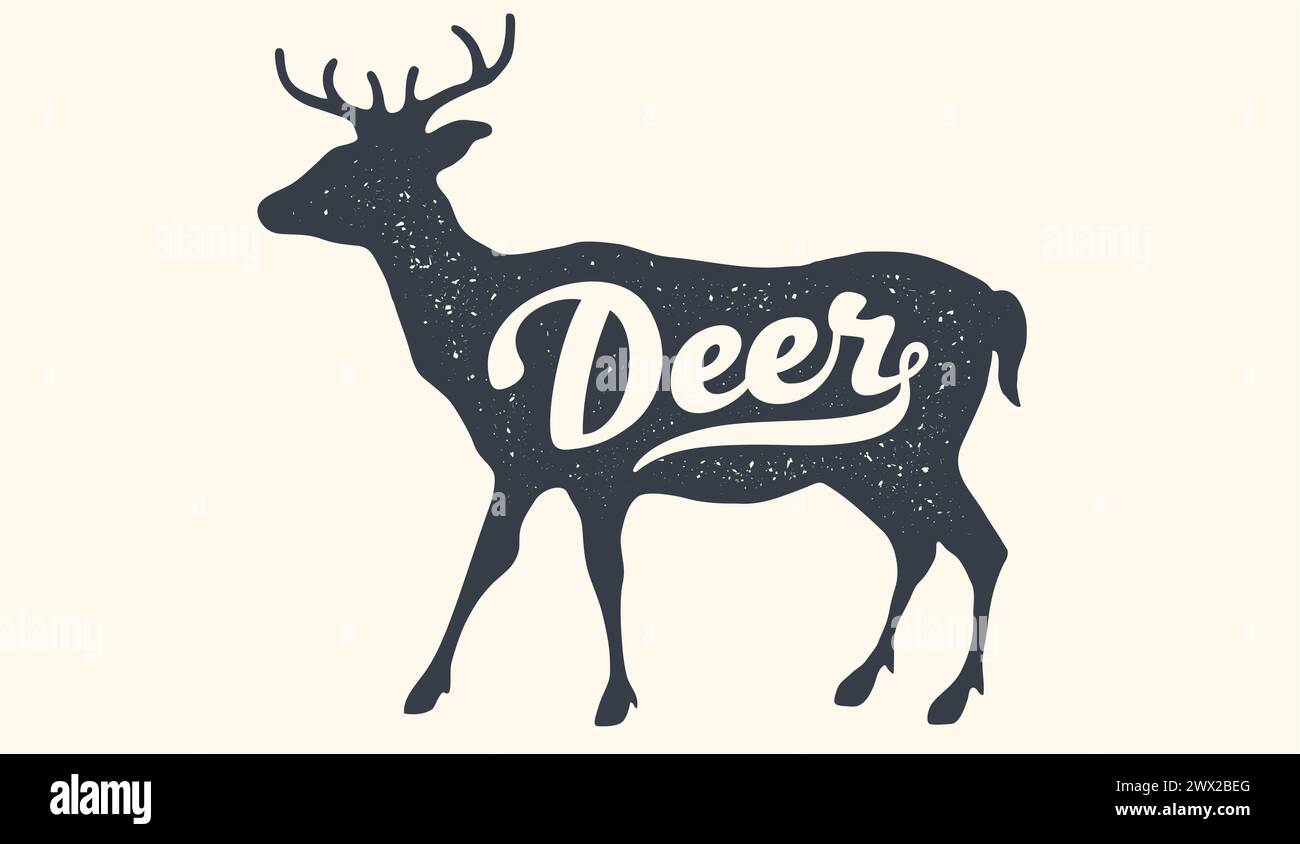 Deer typography hi-res stock photography and images - Alamy