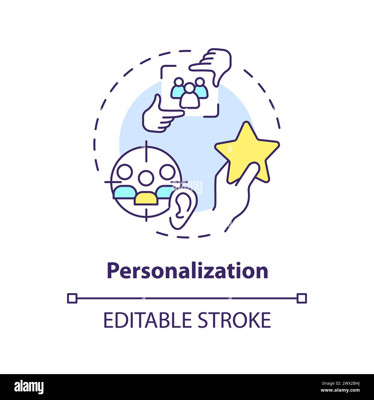 Personalization Multi Color Concept Icon Stock Vector Image And Art Alamy