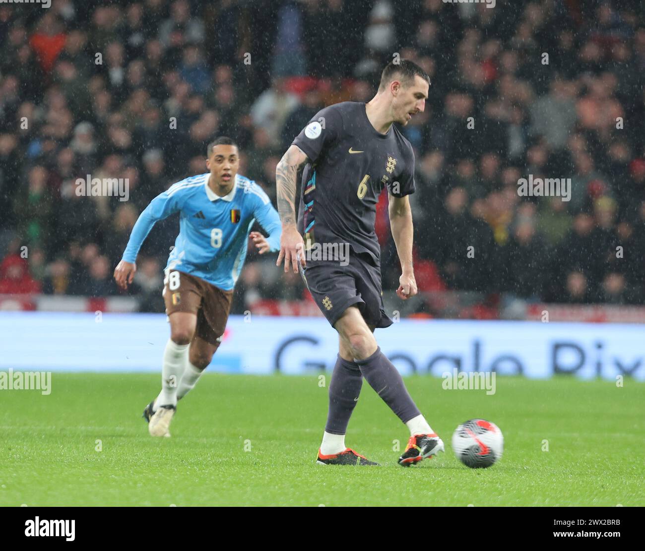 Lewis Dunk(Brighton & Hove Albion))of England in action during ...