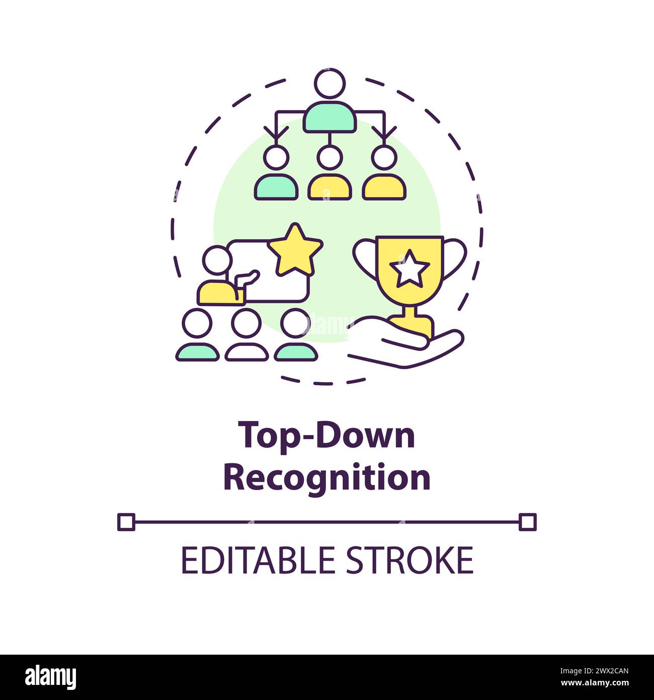 Top down recognition multi color concept icon Stock Vector Image & Art ...