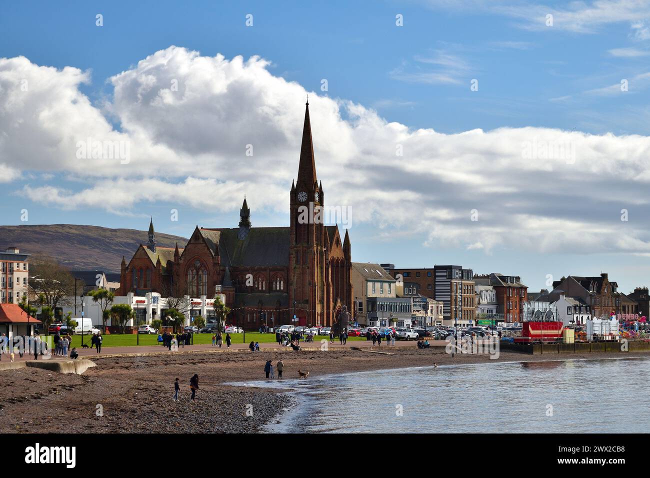 Largs from the sea Stock Photo - Alamy