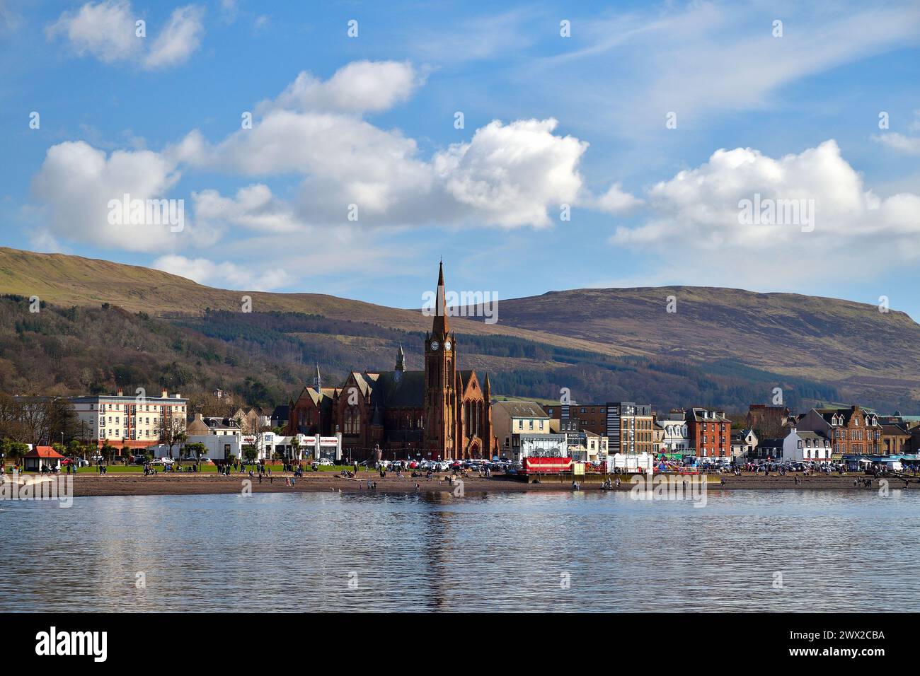 Largs from the sea Stock Photo - Alamy