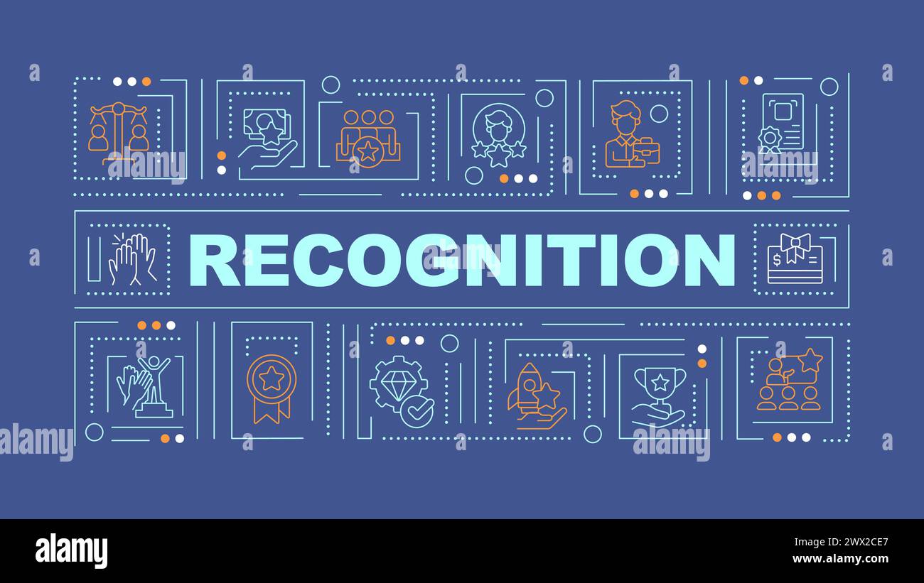 Employee recognition blue word concept Stock Vector Image & Art - Alamy