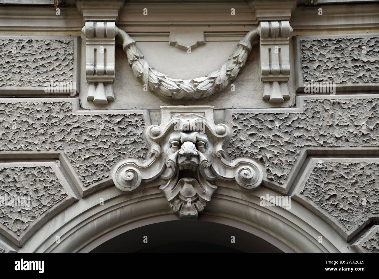 Architectural mascaron at Parma in Italy Stock Photo - Alamy