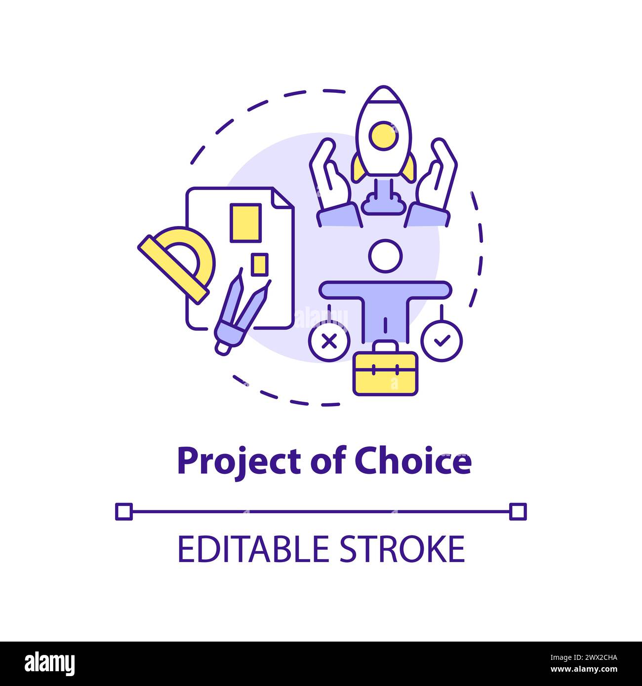Project of choice multi color concept icon Stock Vector Image & Art - Alamy
