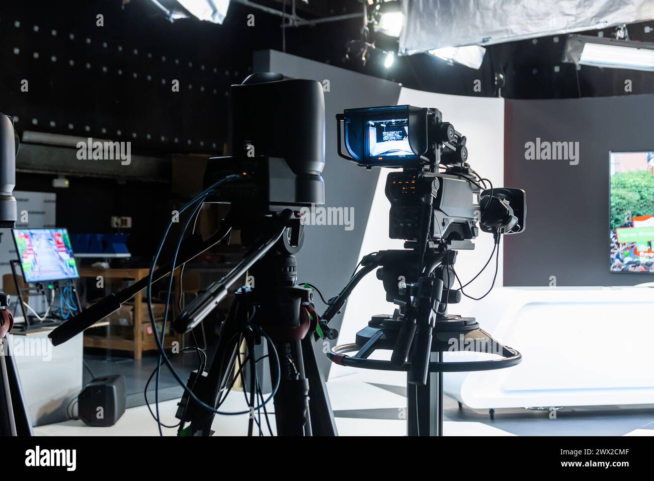 television camera recording in the studio Stock Photo - Alamy