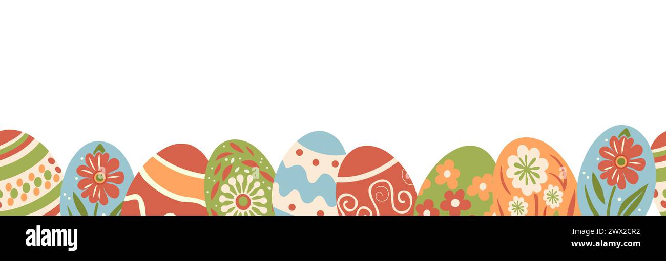 Easter seamless horizontal border background Stock Vector Images - Alamy