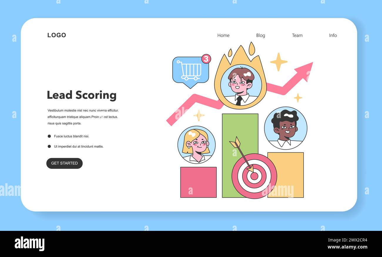 Lead scoring visualization with diverse professionals ranked ...
