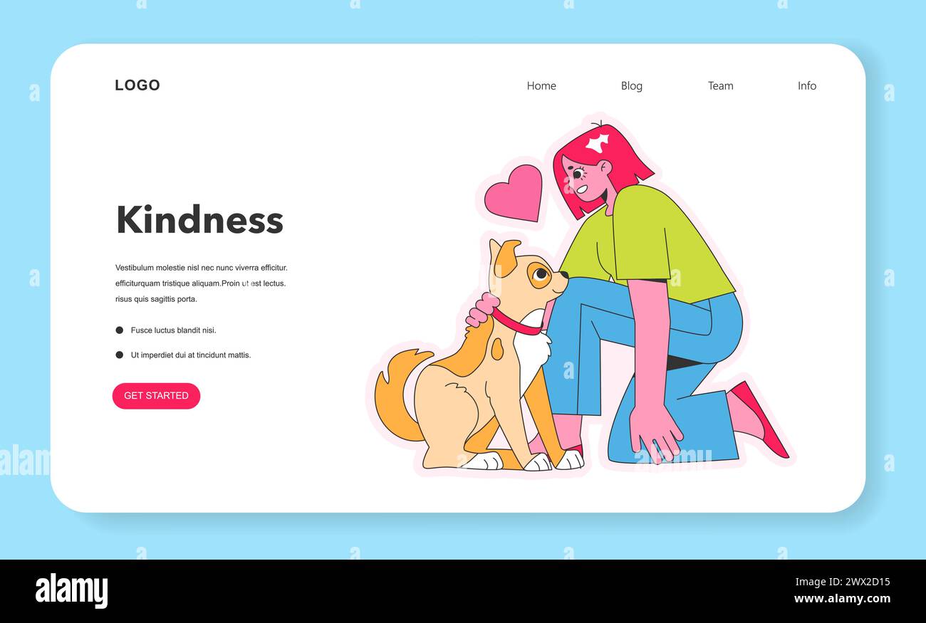 Character Strengths set. Acts of kindness to animals, familial love ...