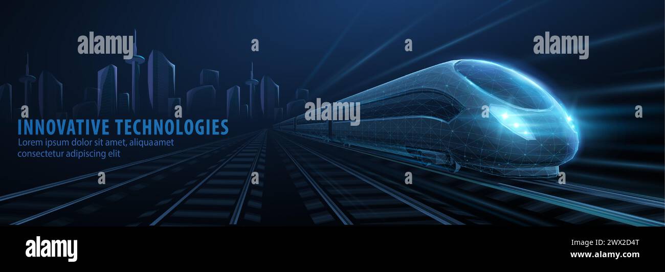 Panoramic express train Stock Vector Images - Alamy