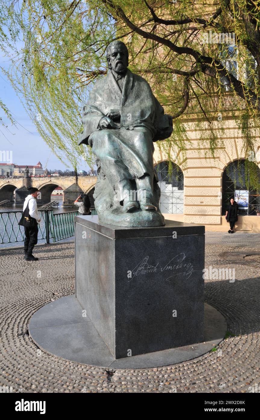 Statue of Composer Bedrich Smetana front of National Museum - Bedrich ...