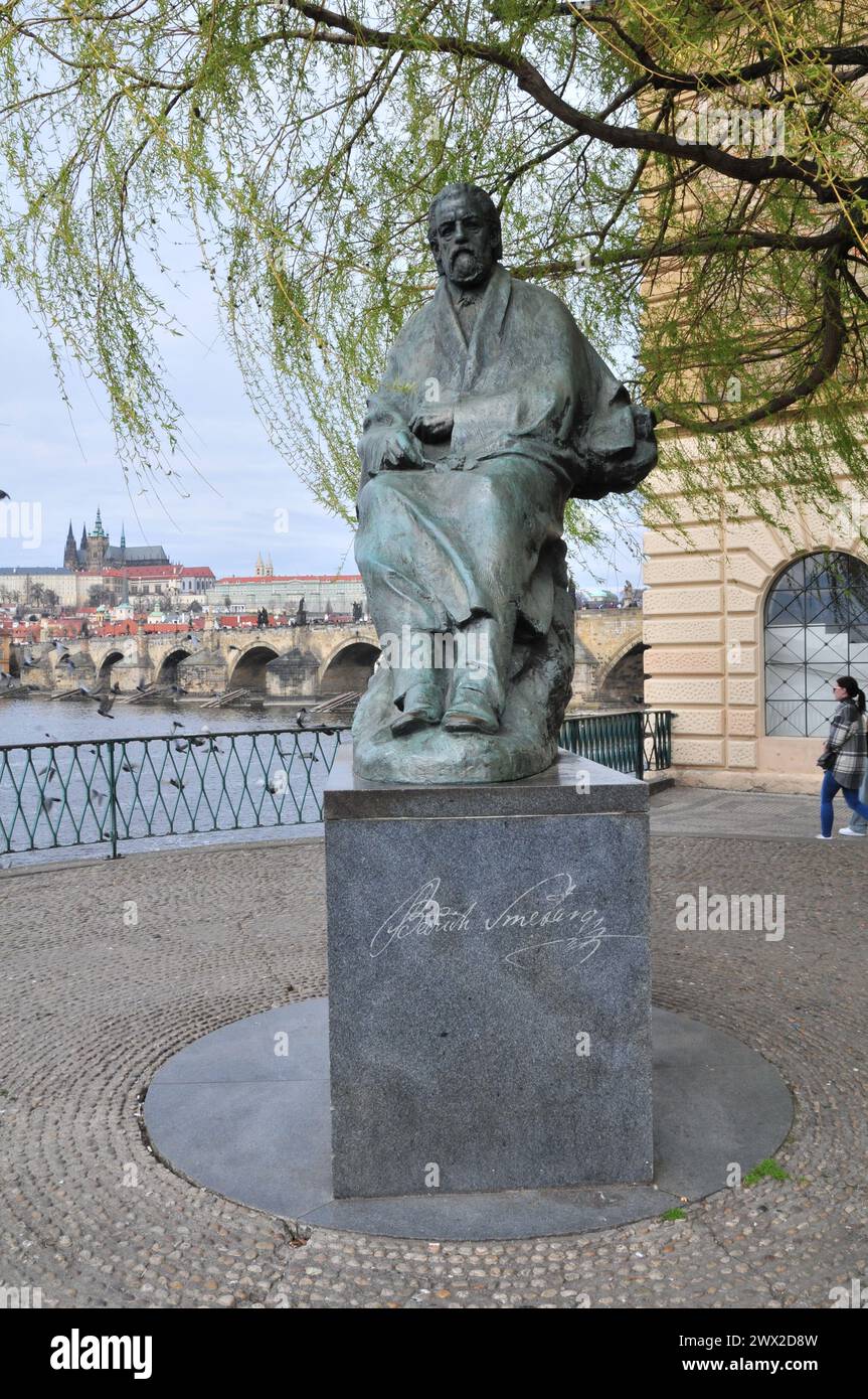 Statue of Composer Bedrich Smetana front of National Museum - Bedrich ...