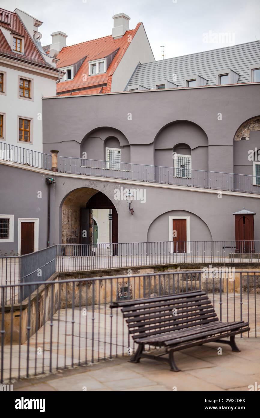 The Eastern Courtyard of Dresden Castle, Showcasing Historic ...
