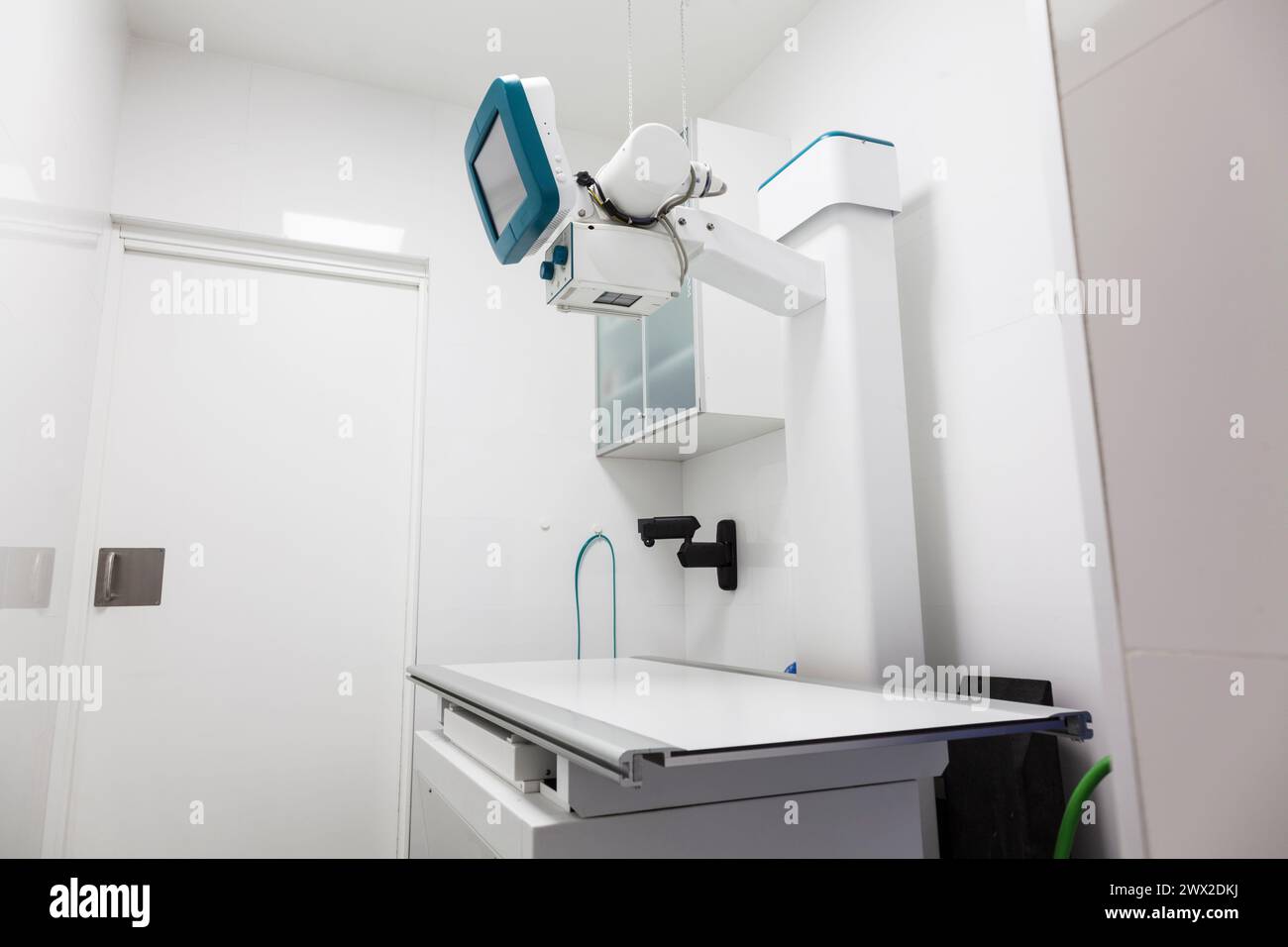 X-ray room in a hospital ER operating room with a classic ceiling ...