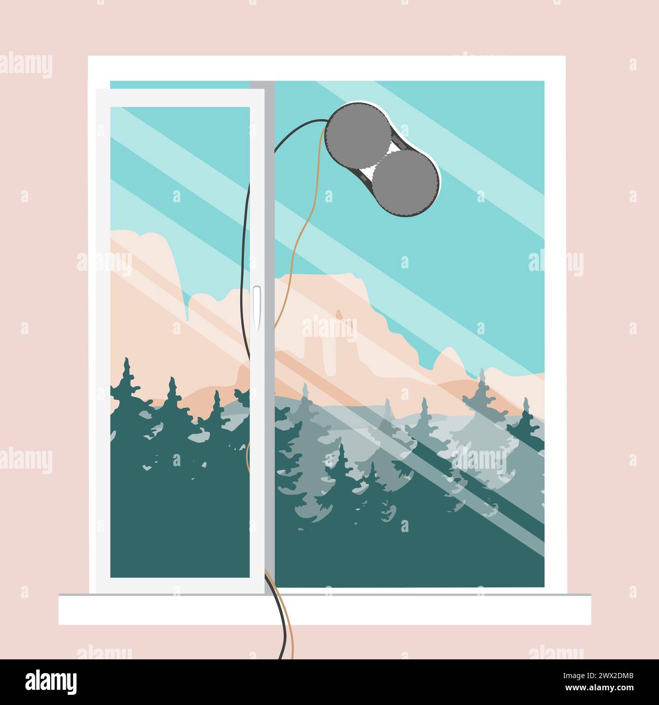 Window washing robot Stock Vector Images - Alamy