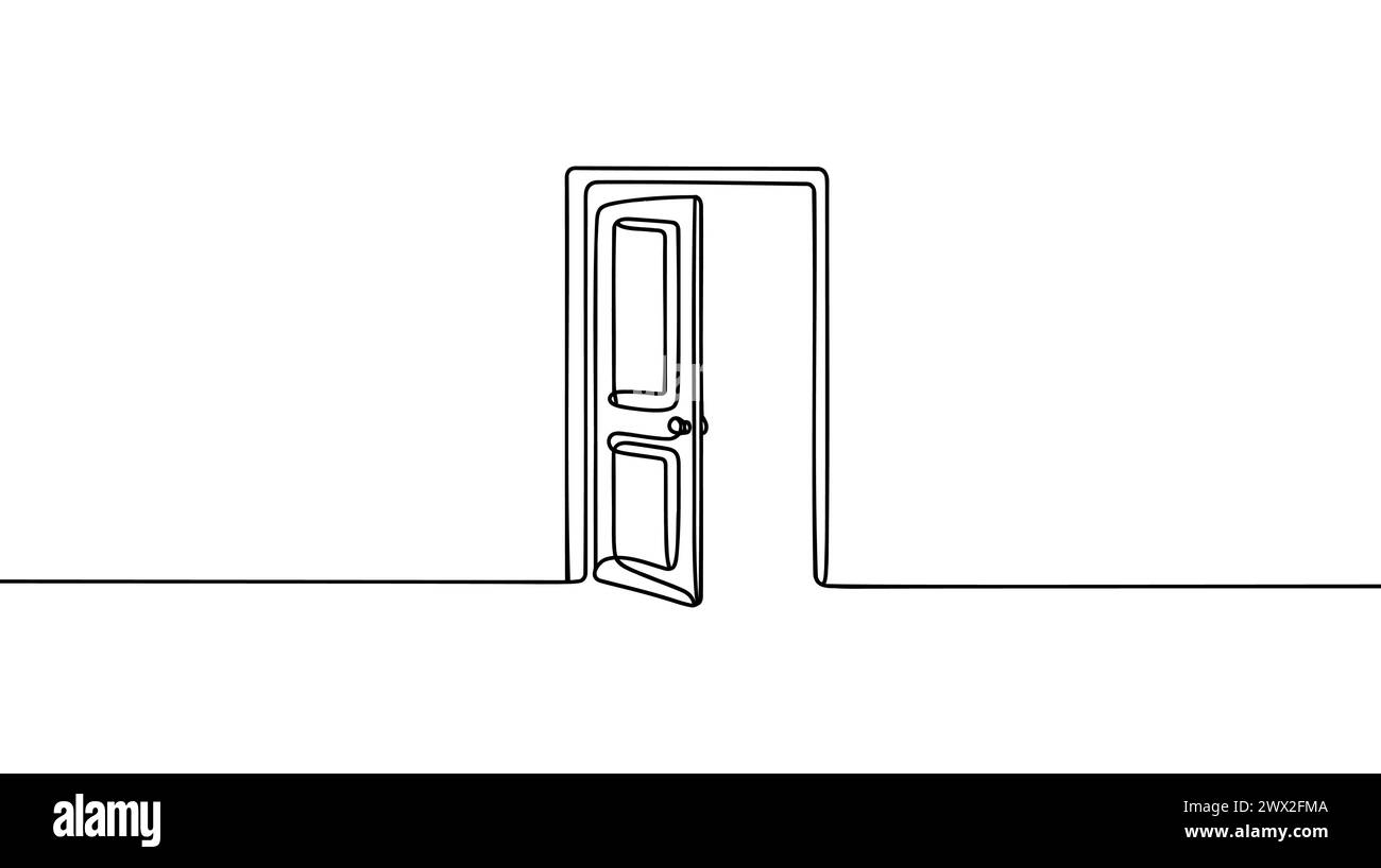 Open doors vector vectors Black and White Stock Photos & Images - Alamy