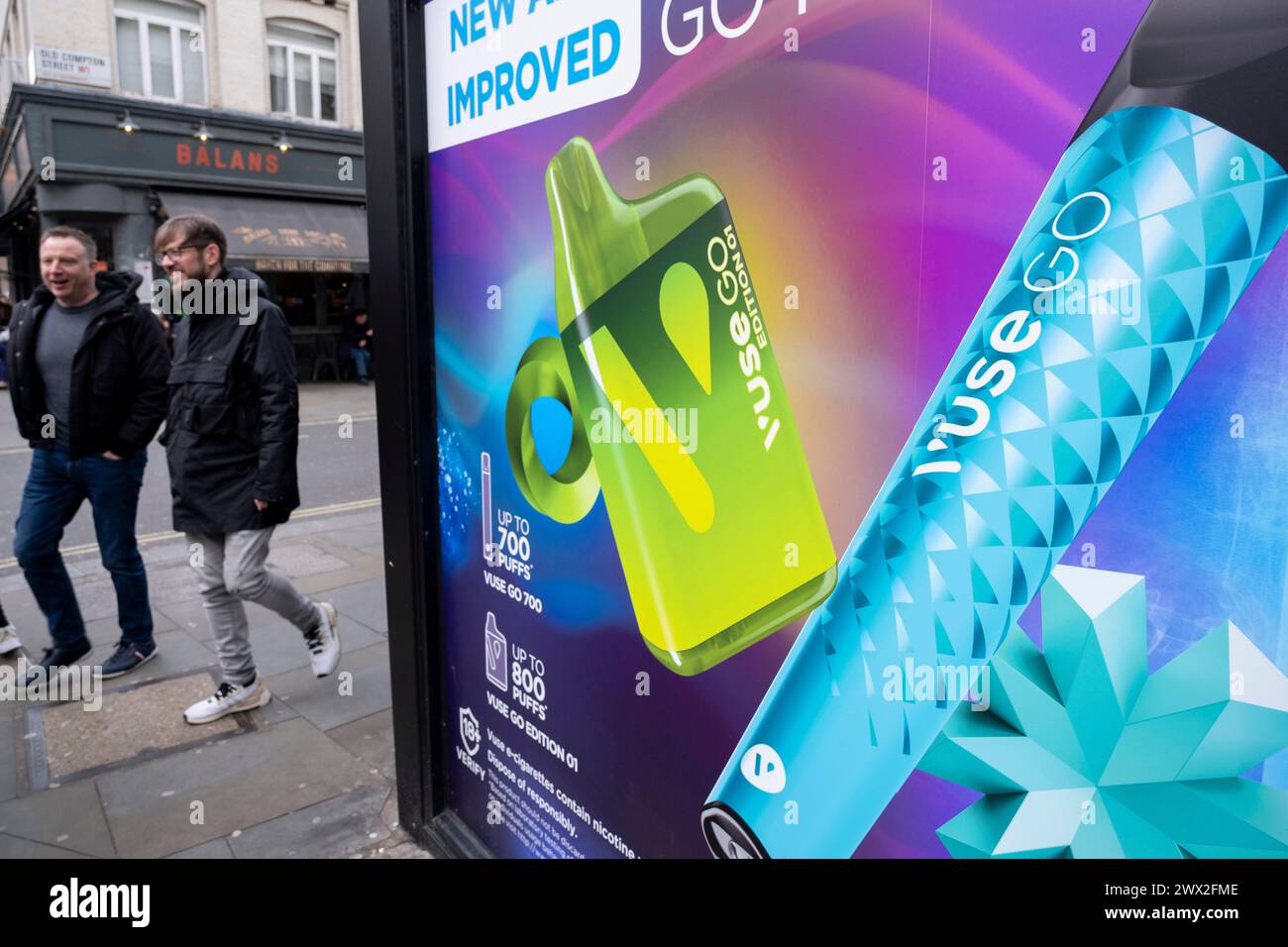 Vape shop selling disposable single use vapes including the Vuse Go ...