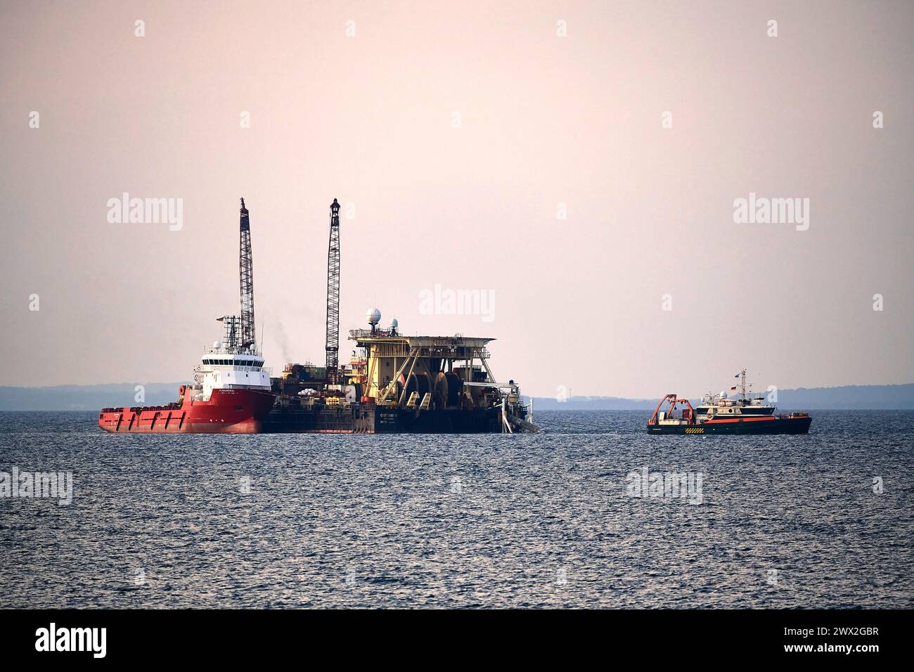 Lubmin, MV, Germany - September 14 2023: Pipeline Installation Vessel ...