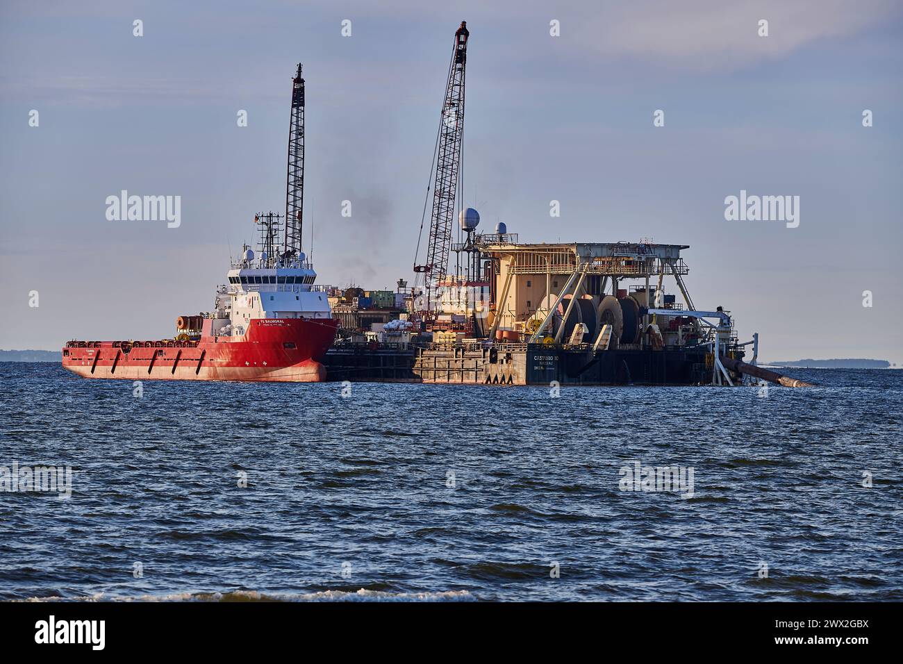 Lubmin, MV, Germany - September 14 2023: Pipeline Installation Vessel ...