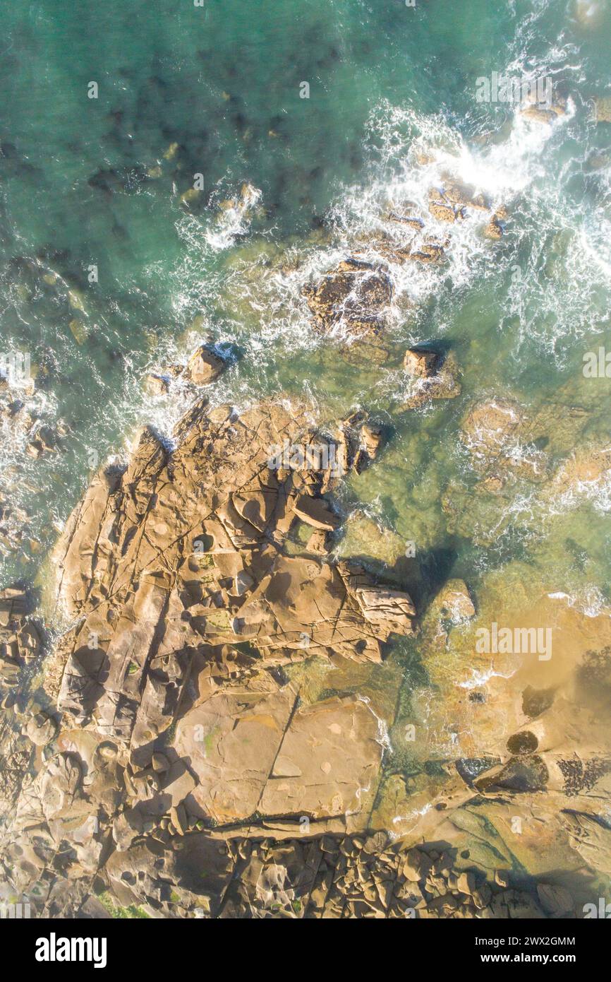 Aerial scene drone rocky coastline hi-res stock photography and images ...