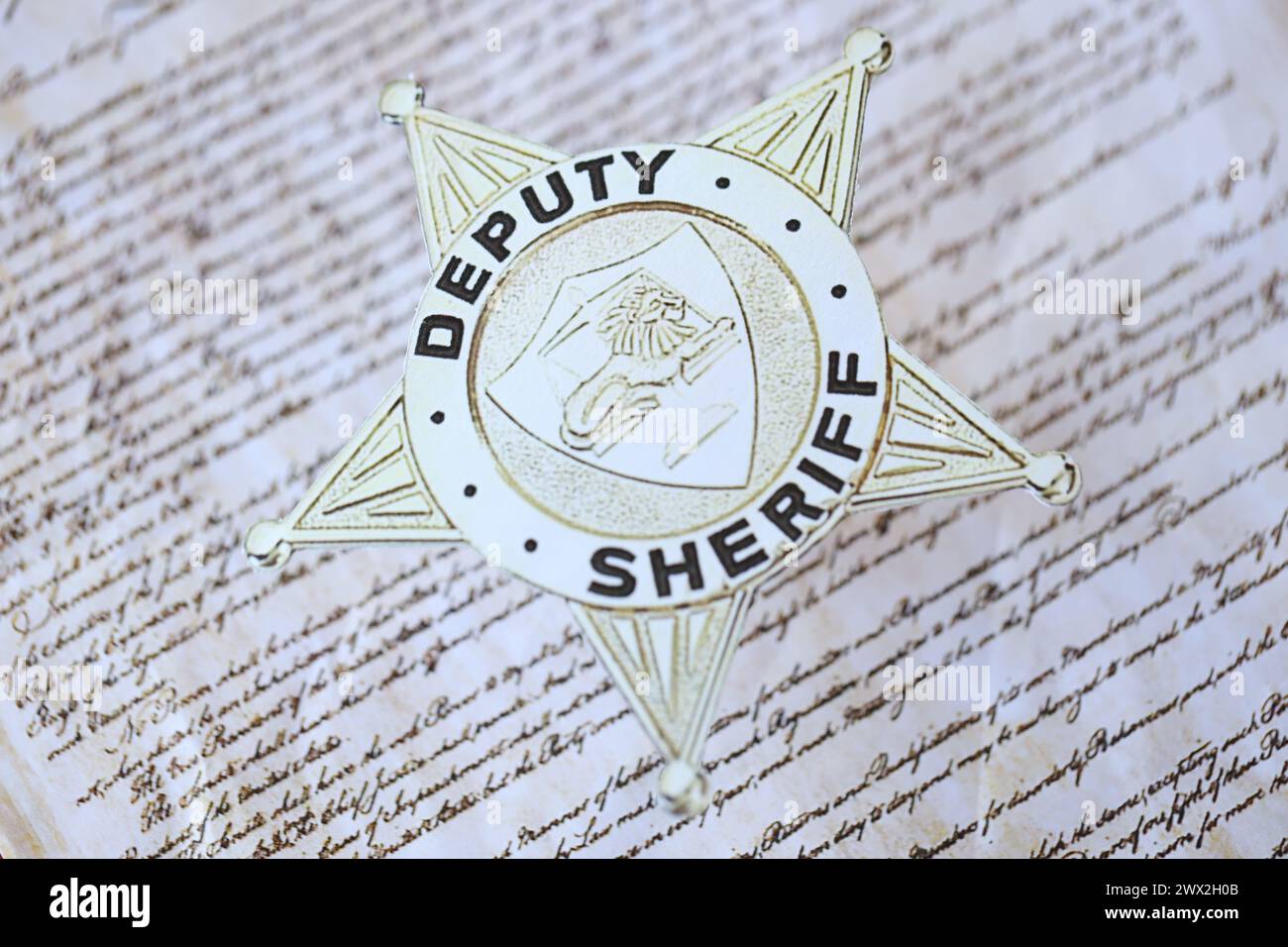 KYIV, UKRAINE - MARCH 9, 2024 US Deputy Sheriff badge on United States ...