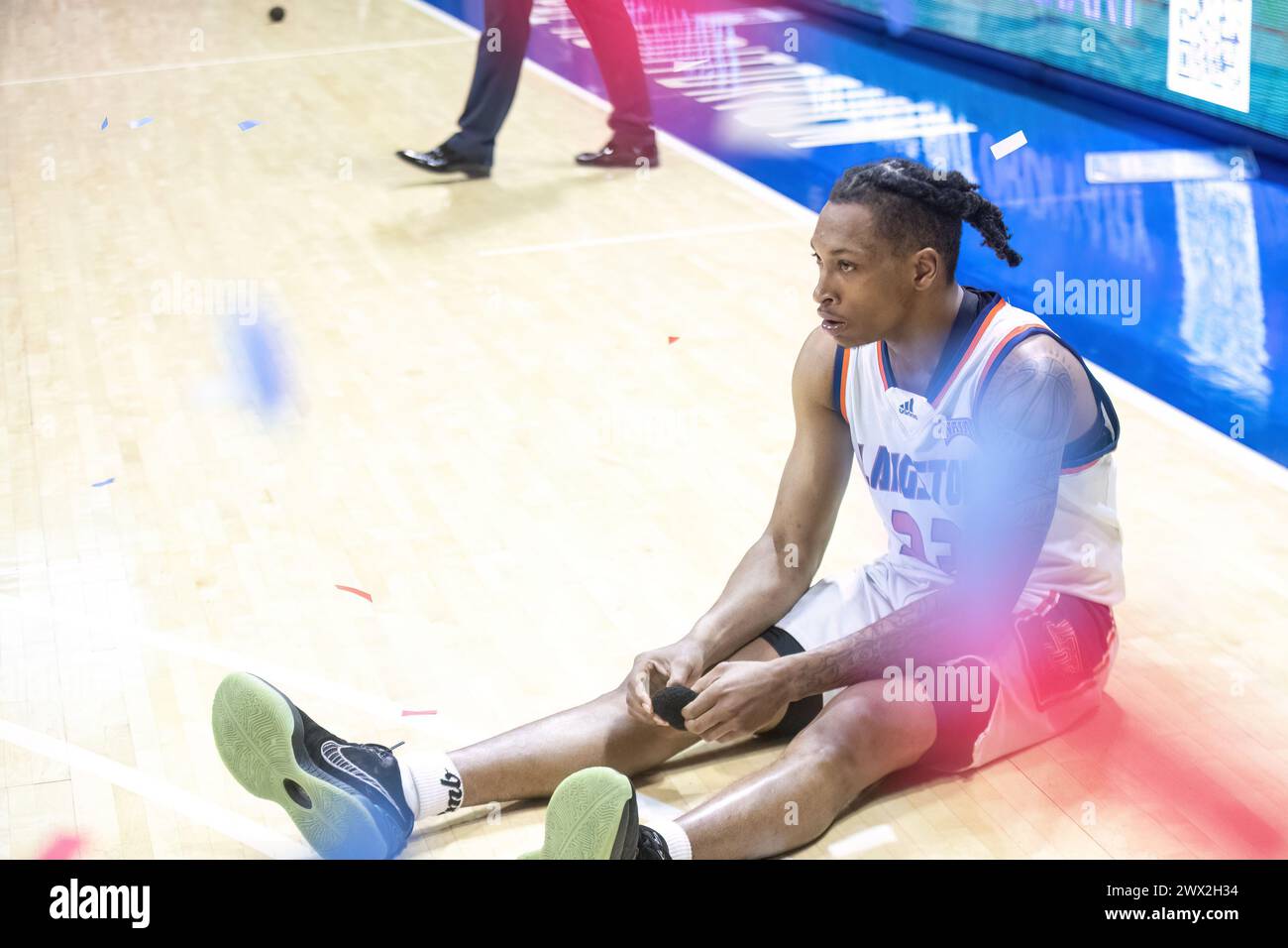 Kansas City, United States. 26th Mar, 2024. Langston University player ...
